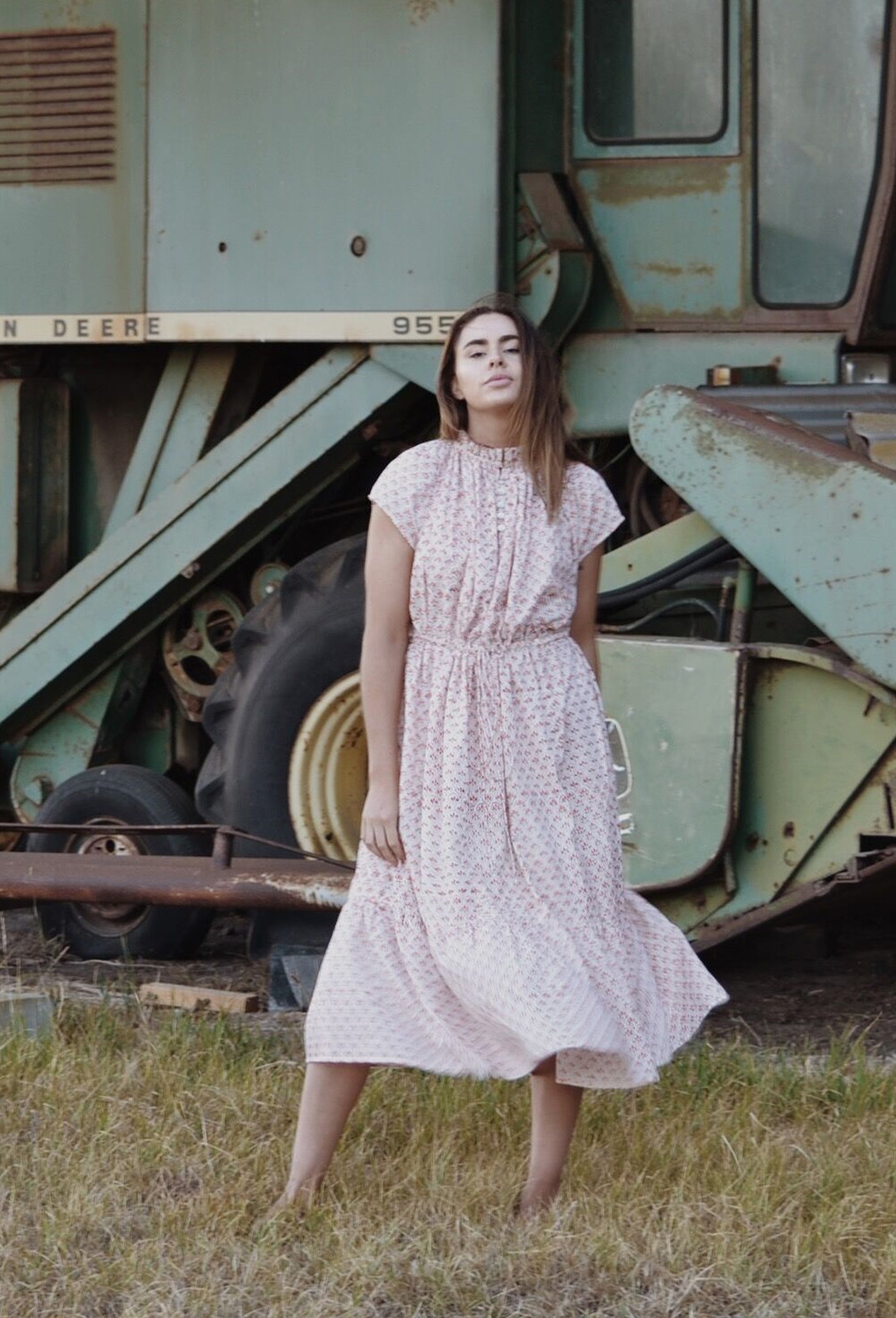 ISABEL ROSE HAND BLOCK STAMP DRESS – ANKOA